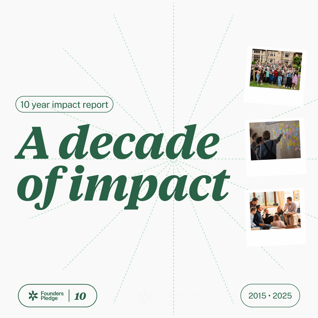 Celebrating a decade of impact | Founders Pledge